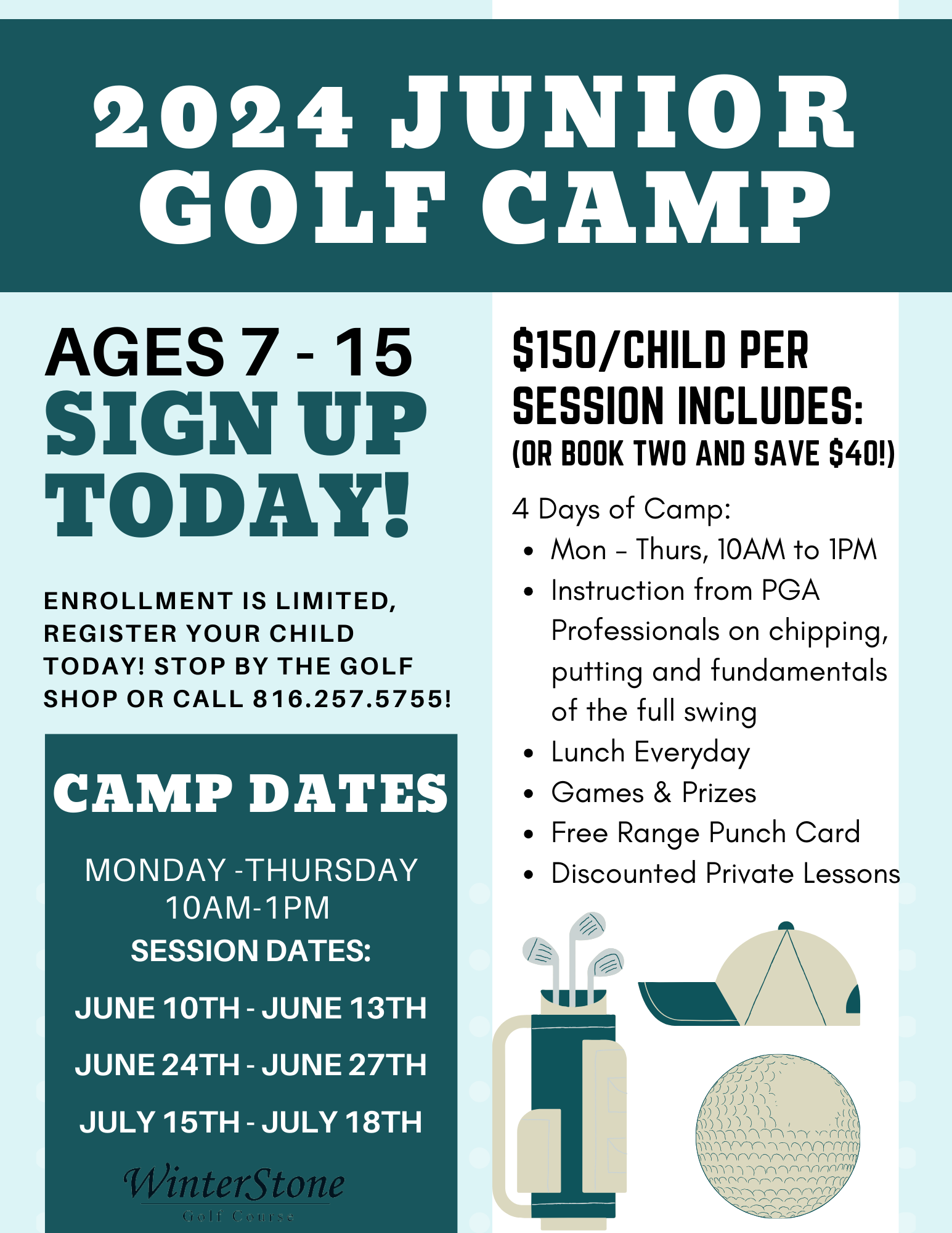 WinterStone Golf Course - Junior Camp